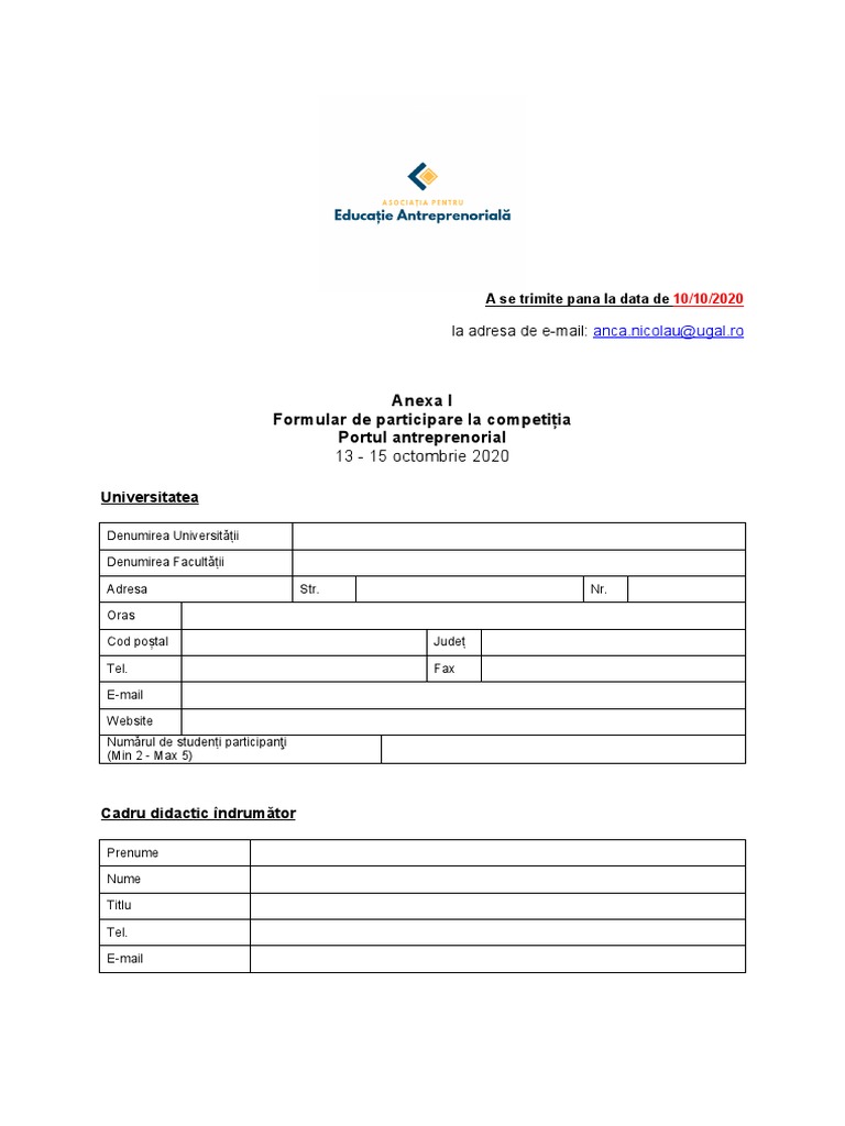 Anexe Regulament | PDF