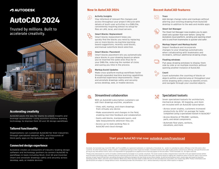 Autocad 2024 Brochure en - 03 | PDF | Auto Cad | Autodesk