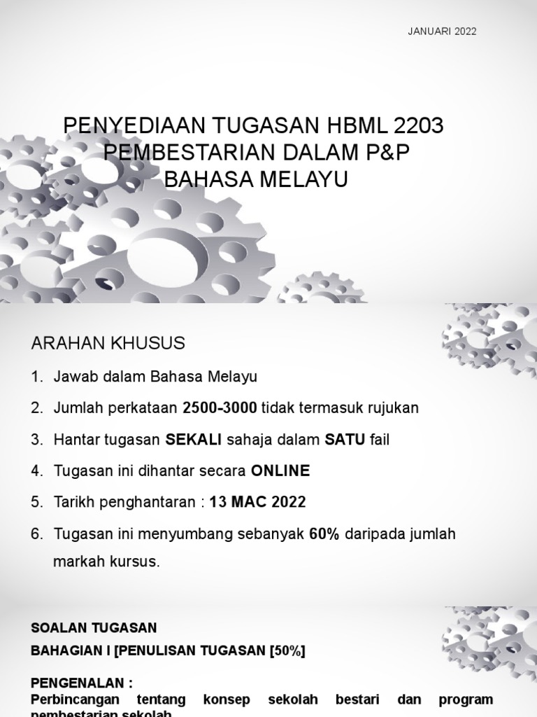 Penyediaan Tugasan HBML 2203 | PDF