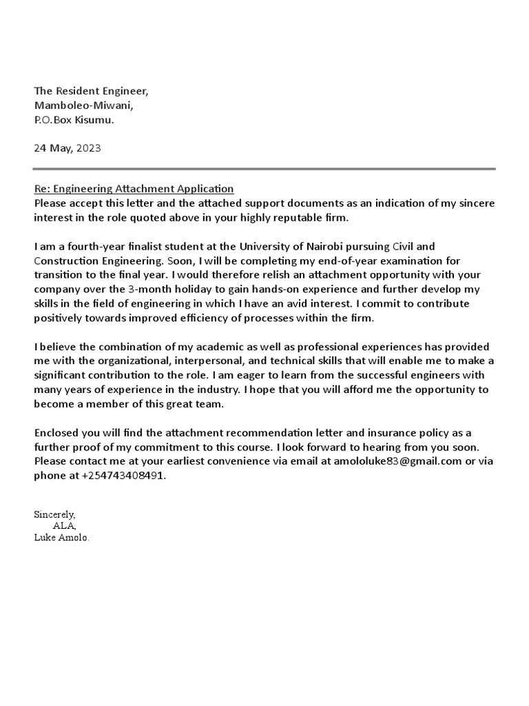Internship Letter | PDF