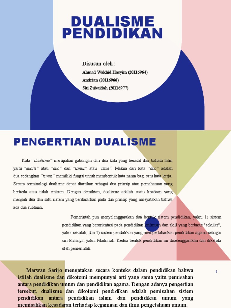 Dualisme Pendidikan | PDF