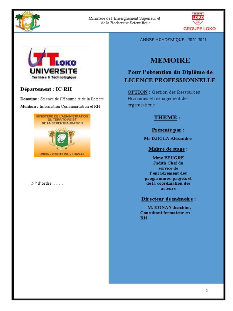 Memoire Master 2022 Janvier | PDF