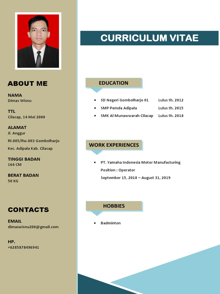 CV DIMAS WISNU | PDF