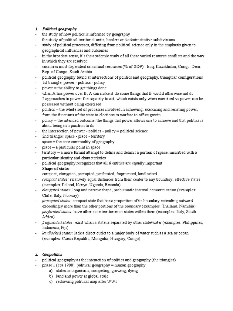 Understanding Political Geography and Geopolitics | PDF | Voting ...