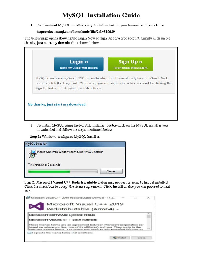 MySQL 8 Installation Guide | PDF | My Sql | Installation (Computer Programs)