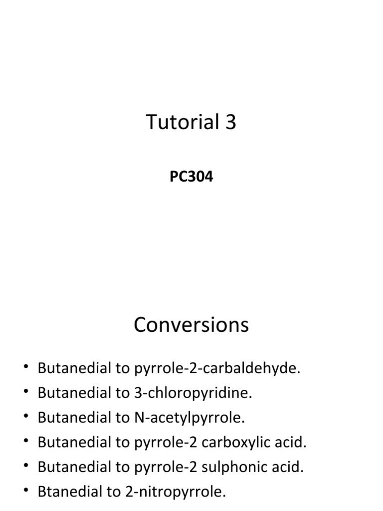 Tutorial | PDF | Organic Chemistry | Chemistry