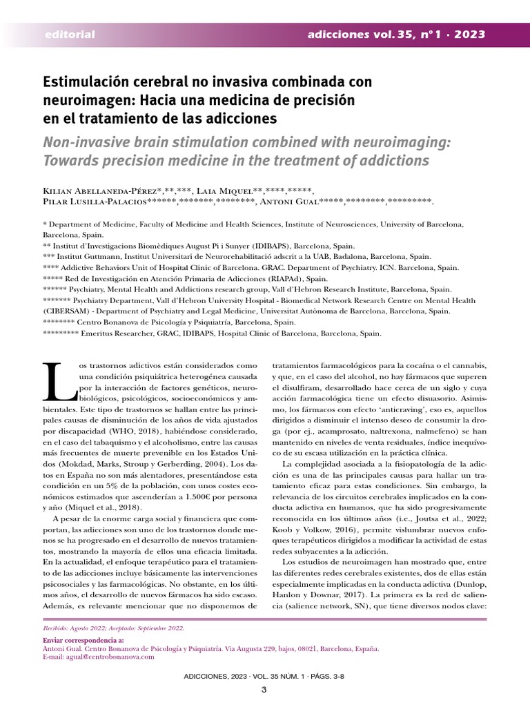 Estimulación Cerebral No Invasiva Combinada Con Neuroimagen: Hacia Una Medicina de Precisión en ...