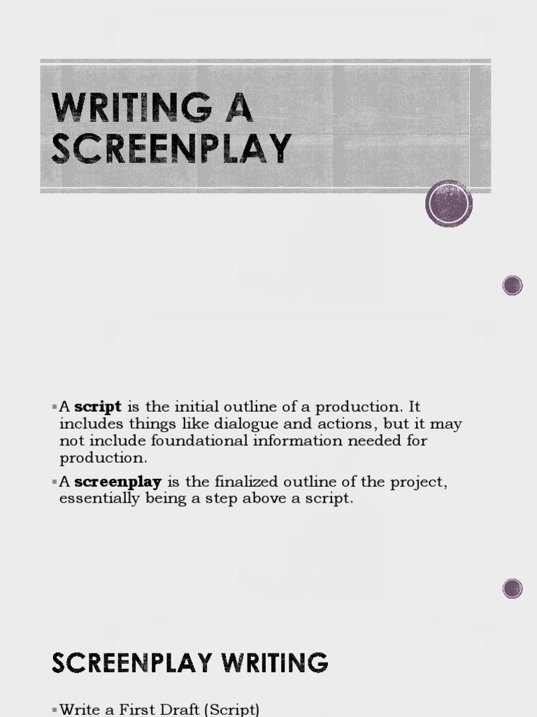 Writing A Screenplay | PDF