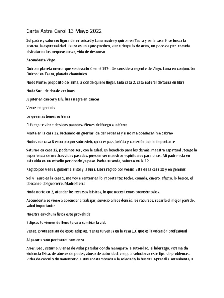 Carta Astra Carol | PDF