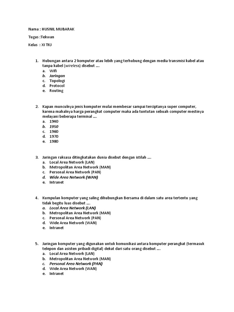 Tugas Tekwan Husnil Mubarak | PDF | Bisnis | Teknologi & Rekayasa