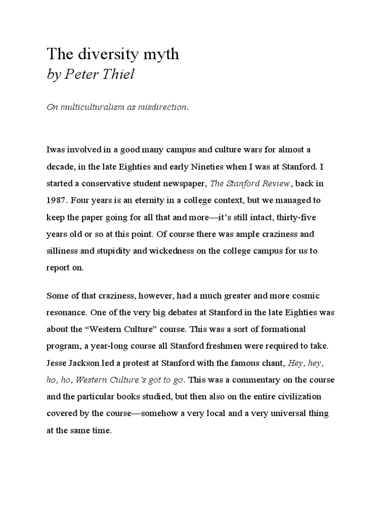 The Diversity Myth | PDF | Friedrich Nietzsche | Science