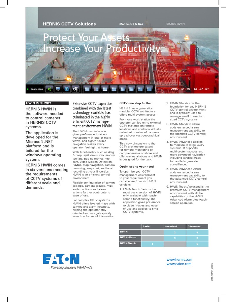 crouse-hinds-hernis-oxalis-brochure-cctv-software-hwin | PDF