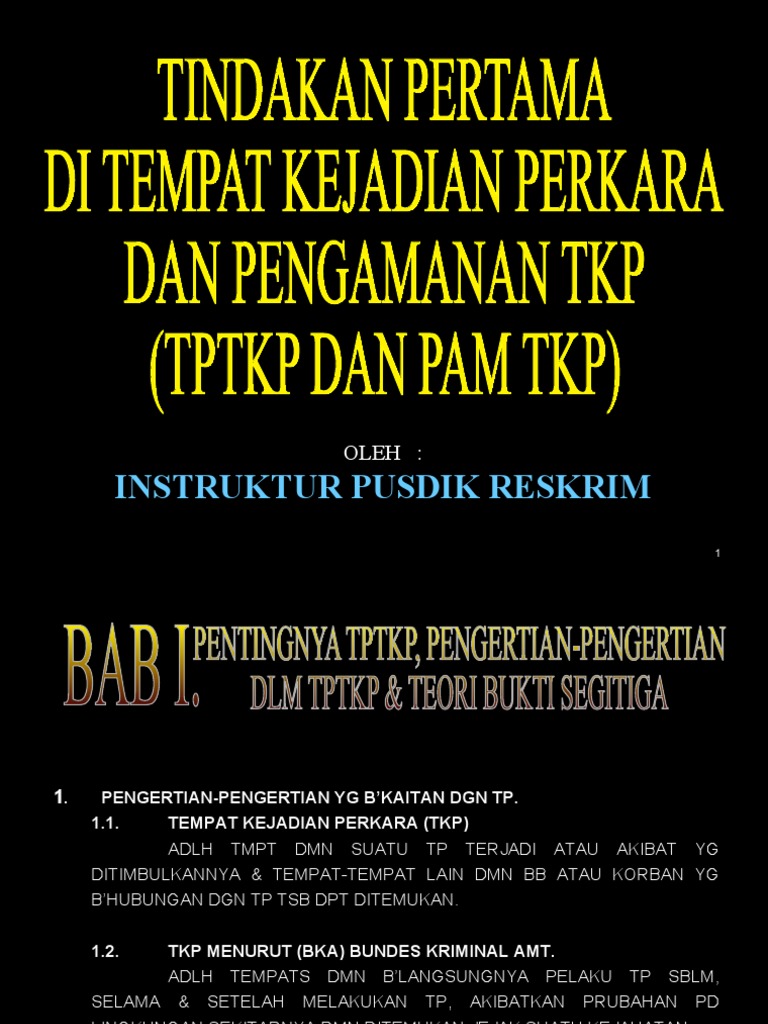 Penanganan TKP | PDF