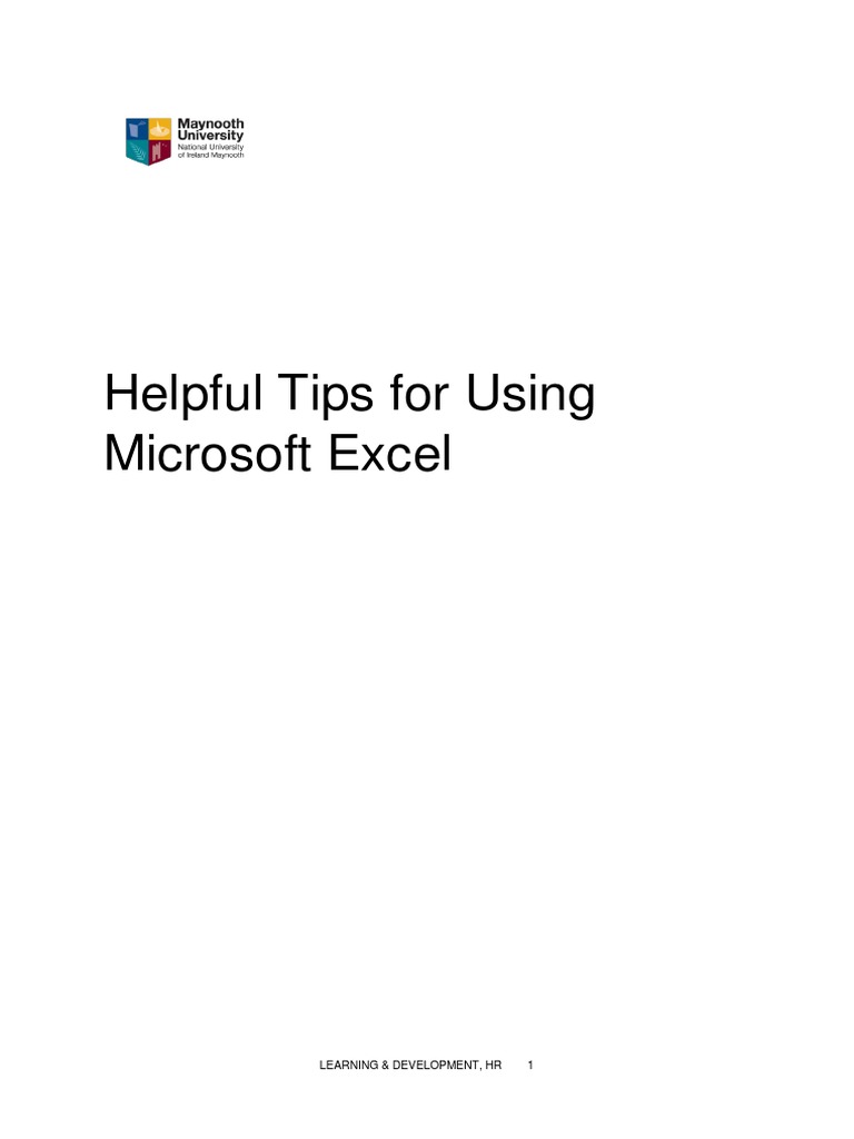 Helpful Tips For Using Microsoft Excel 1661108181 | PDF | Microsoft ... Helpful Tips For Using Microsoft Excel 1661108181 | PDF | Microsoft ...