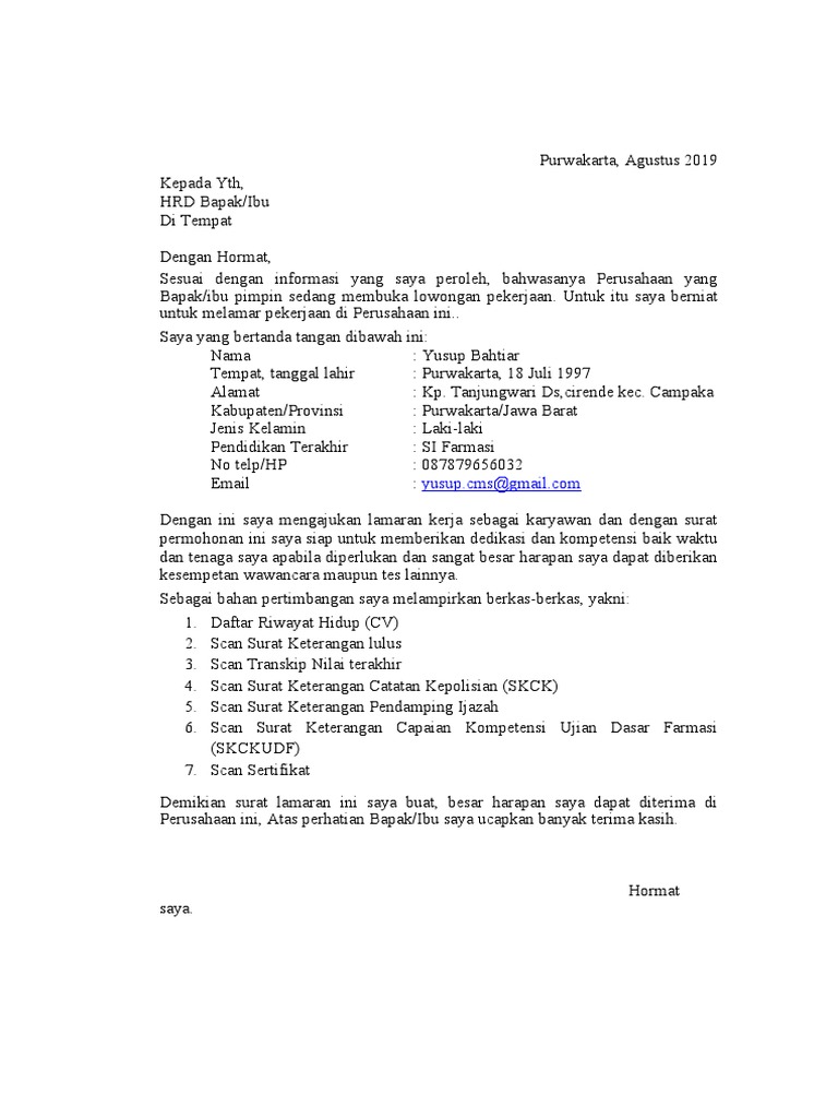 CV Yusup Bahtiar | PDF