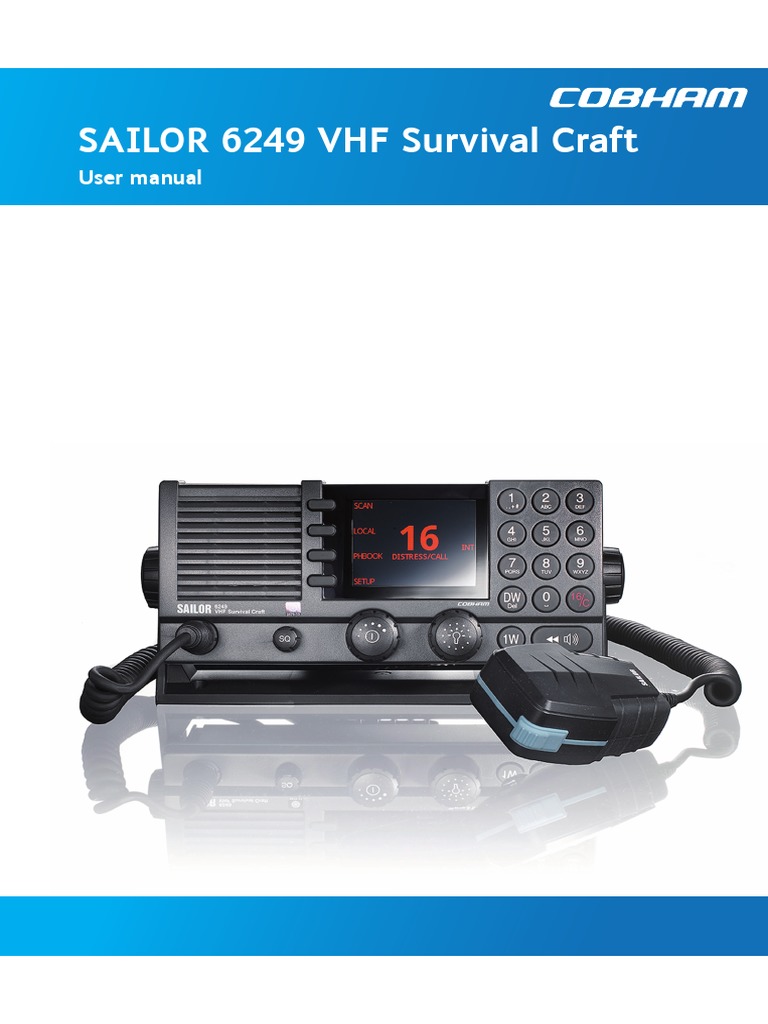 SAILOR-6249-VHF-Survival-Craft-UserManual | PDF | Radio | Antenna (Radio)