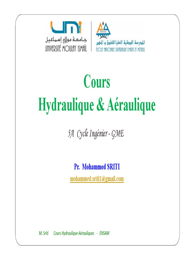 Cours1 Hydraulique | PDF