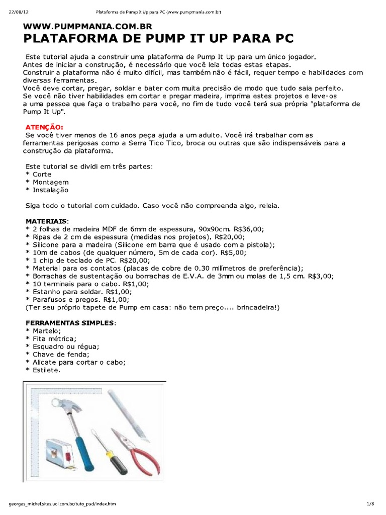 Plataforma de Pump It Up para PC | PDF