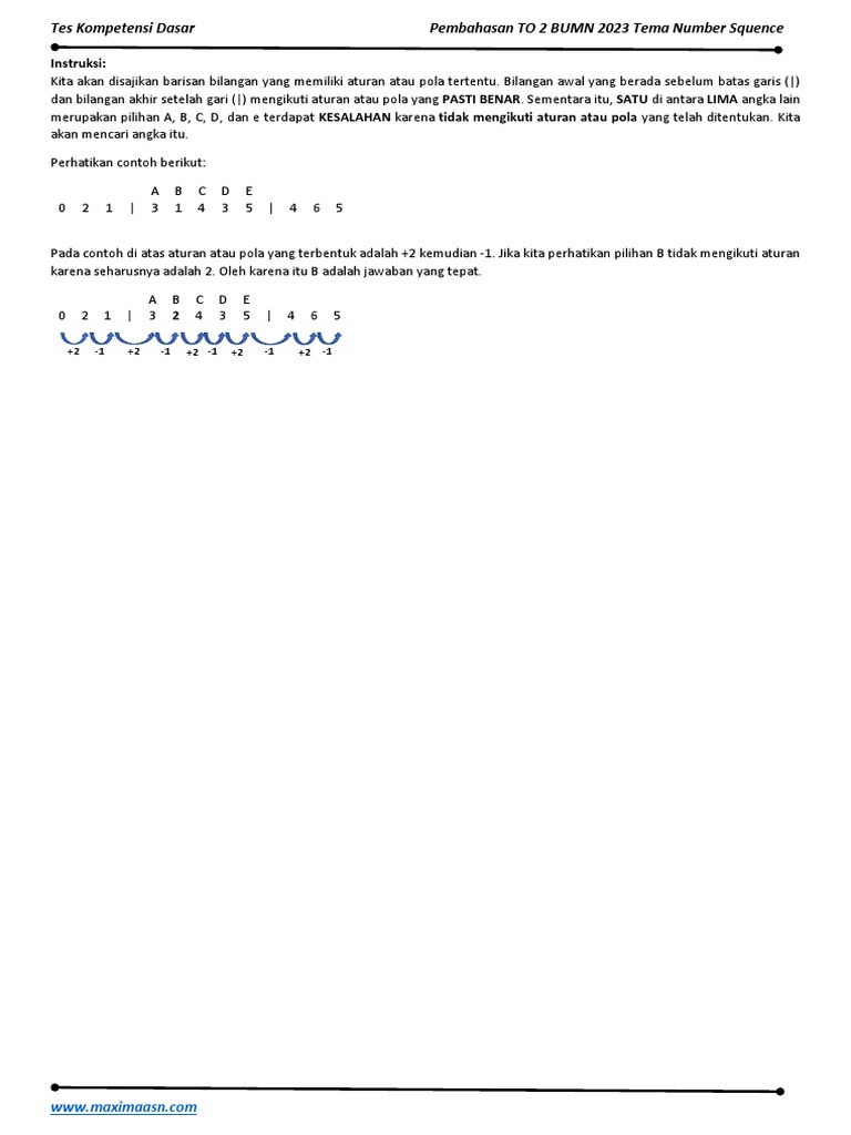 TO 2 BUMN 2023 Number Squence | PDF