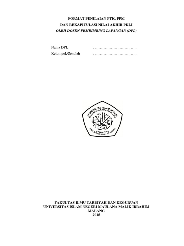 Format Penilaian DPL | PDF