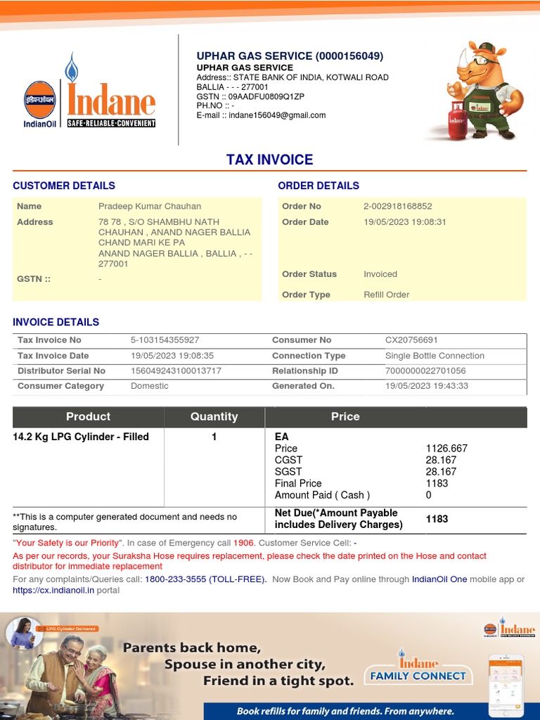 Invoice | PDF | Liquefied Petroleum Gas | Invoice