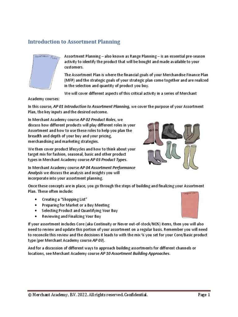 Ap 01 - Introduction To Assortment Planning DXL | Download Free PDF | Strategic Planning | Brand