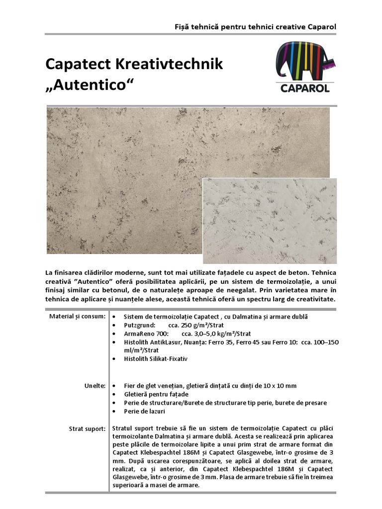 Capatect Kreativtechnik Autentico | PDF