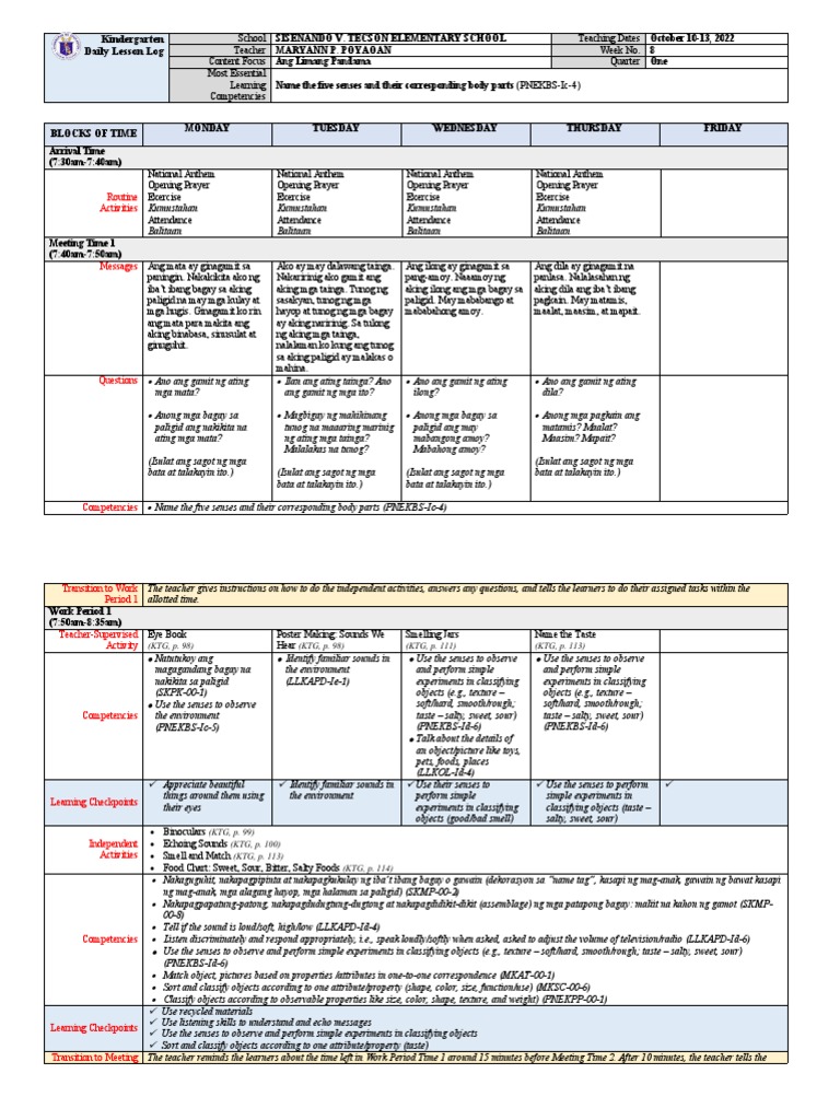 Kindergarten-DLL-MELC-Q1-Week 8 Asf | PDF Kindergarten-DLL-MELC-Q1-Week 8 Asf | PDF