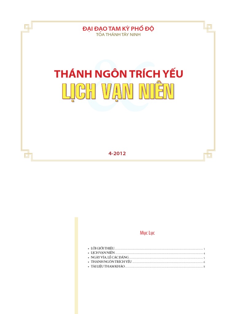 Lich Van Nien v1 | PDF