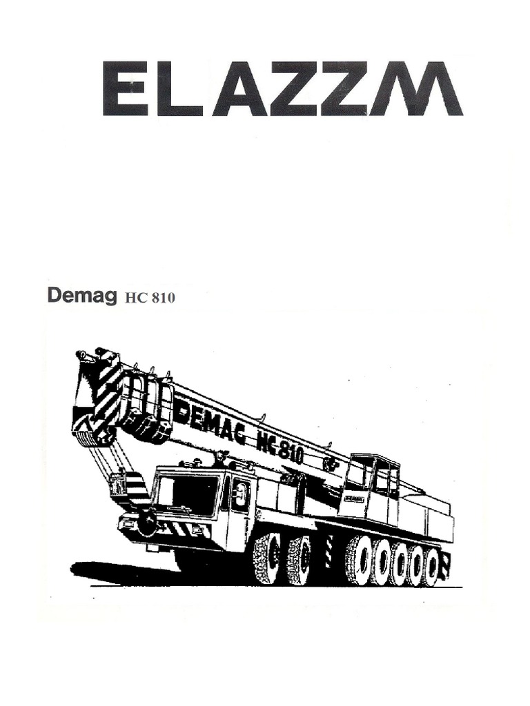 HC 810 Demag 300 Ton Capacity | PDF