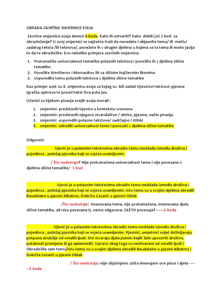 Obrada Zavrsne Smjernice | PDF