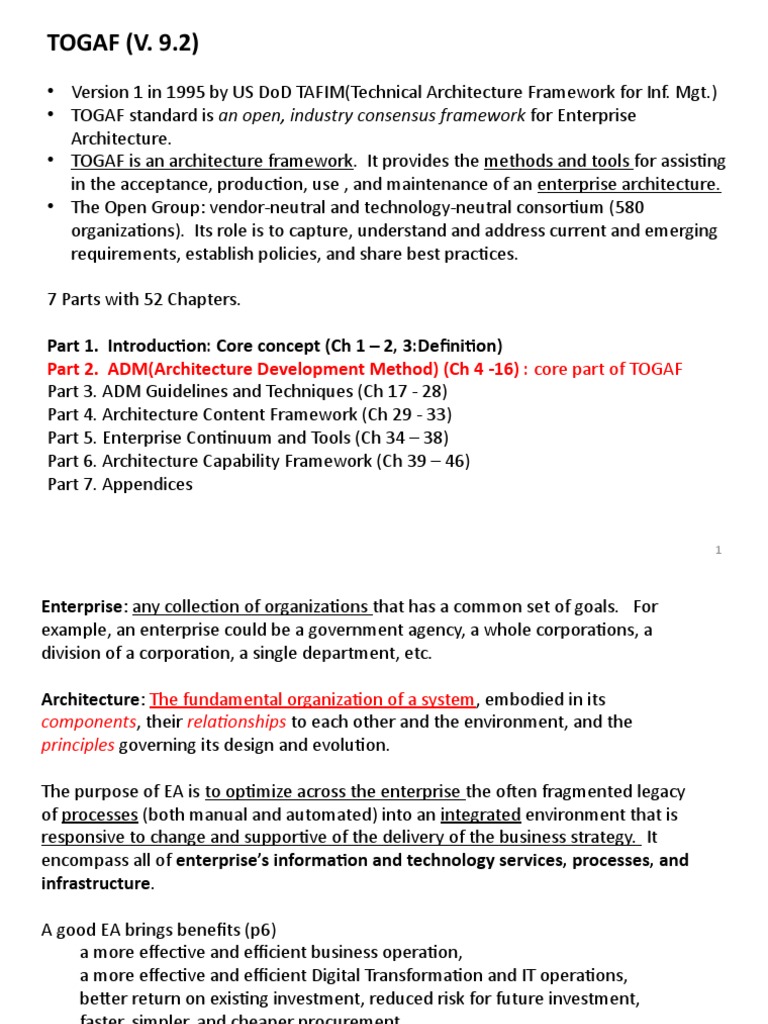 Togaf (Intro v9.2) Abcd s23 | PDF | Enterprise Architecture | Governance