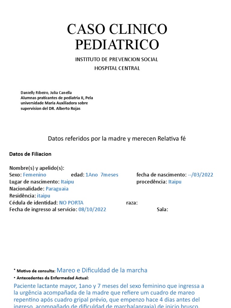 Caso Clinico Pediatrico | PDF
