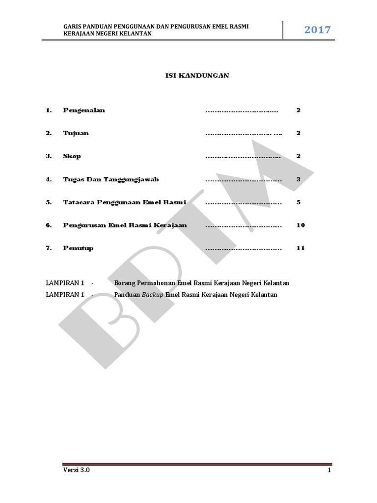 Garis Panduan Penggunaan Emel Kelantan | PDF