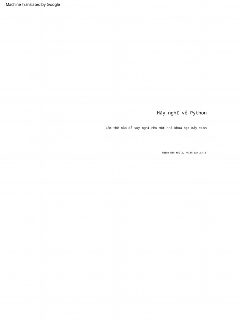 Thinkpython2 (2015) (VIE) | PDF