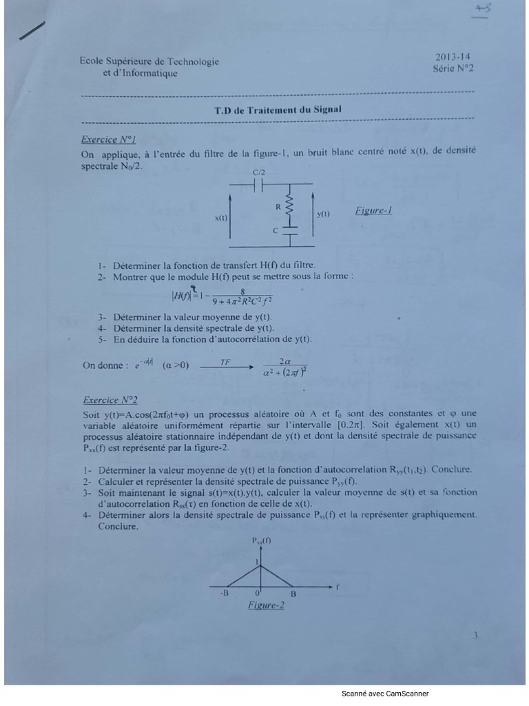 TD TAS Signal Aleatoire | PDF