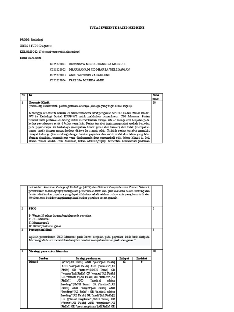 USG vs Mammography for Breast Tumor Diagnosis | PDF | Self-Improvement | Science & Mathematics