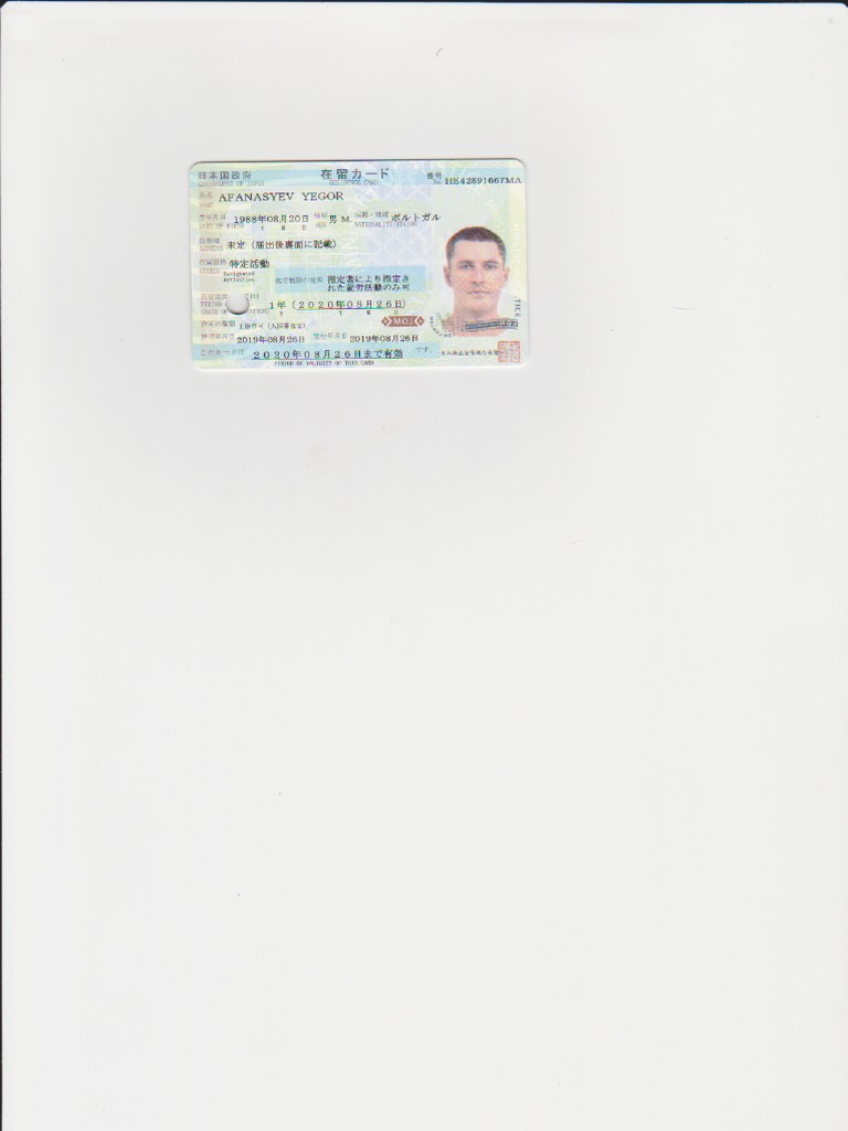 Residence Card Japan | PDF