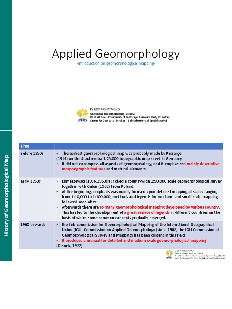 Applied Geomorphological Mapping_Introduction (1) | PDF | Geomorphology | Topography