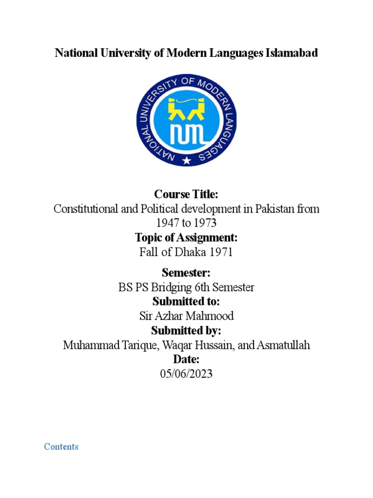 Fall of Dhaka 1971 | PDF | Bangladesh | Pakistan