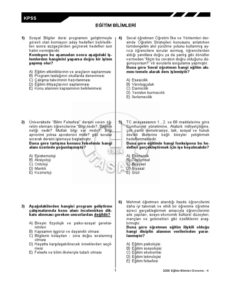 Silo - Tips Kpss Etm Blmler | PDF