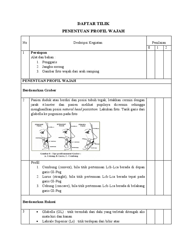 CSL 4 Penentuan Profil Wajah | PDF