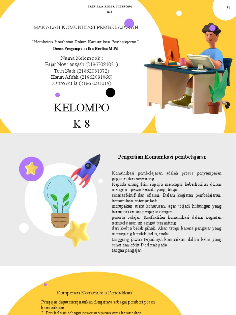Kelompok 8 Komunikasi Pembelajaran | PDF
