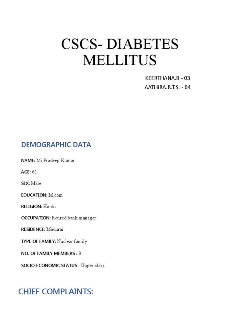 Cscs - Diabetes Mellitus - New | PDF