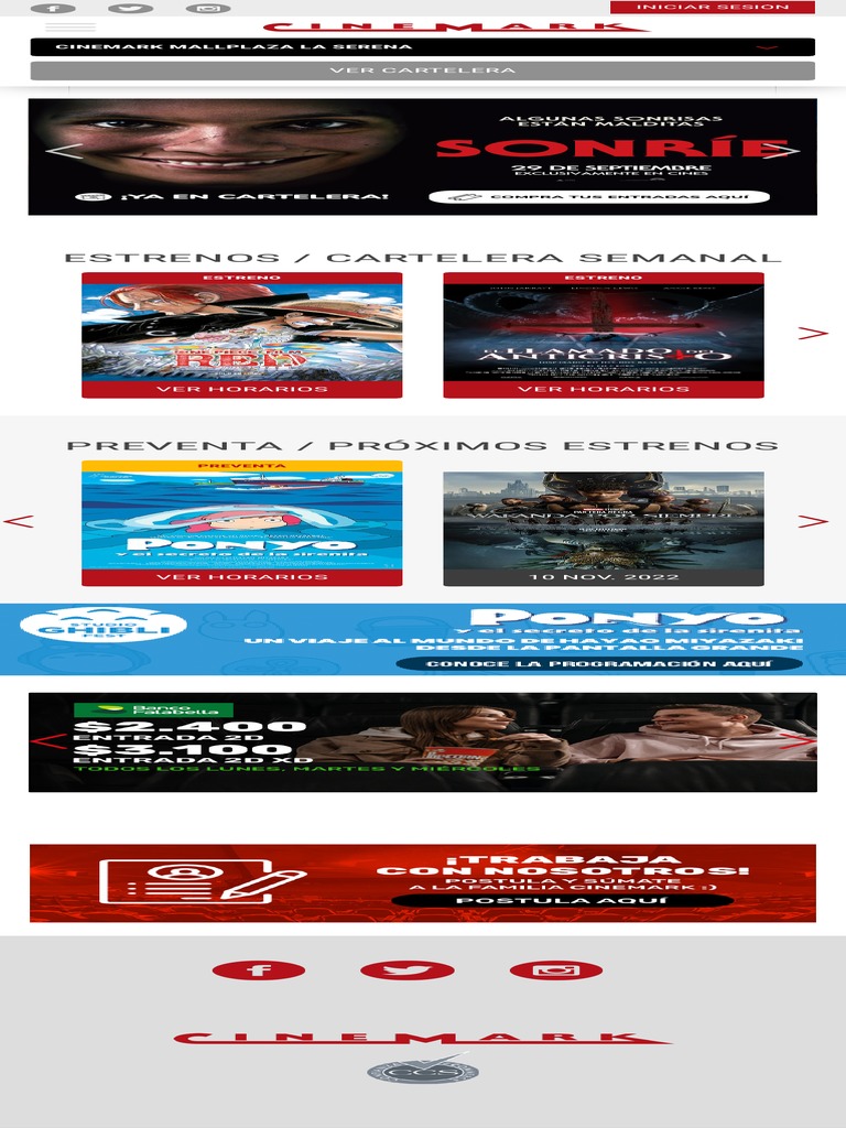 ¡Bienvenido A Cinemark Chile! | PDF