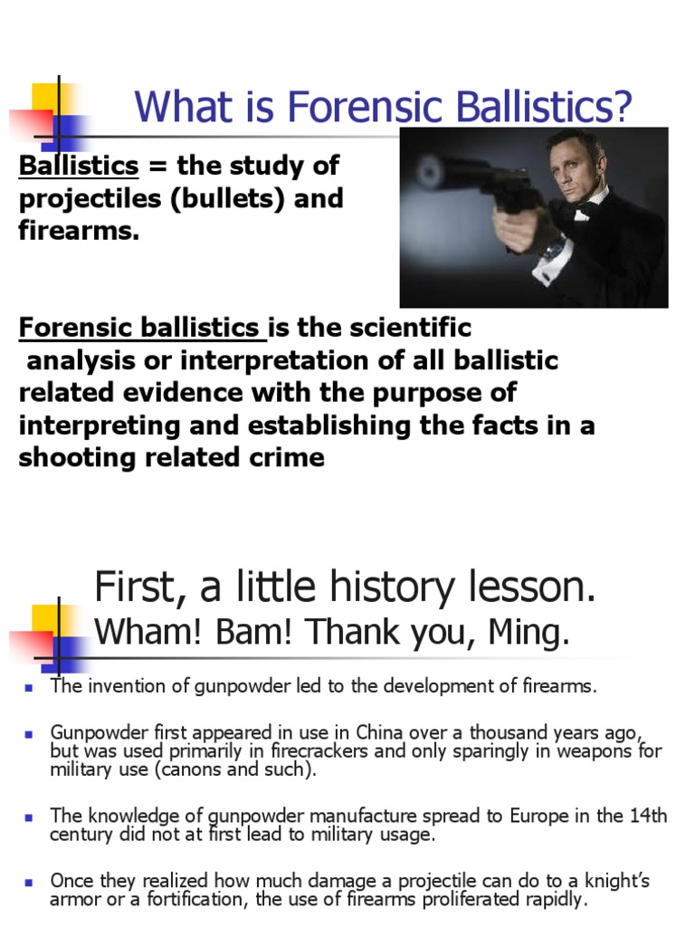 Ballistics PPT | PDF | Cartridge (Firearms) | Firearms