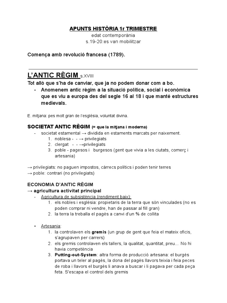 Còpia de APUNTS HISTÒRIA 1r TRIMESTRE | PDF