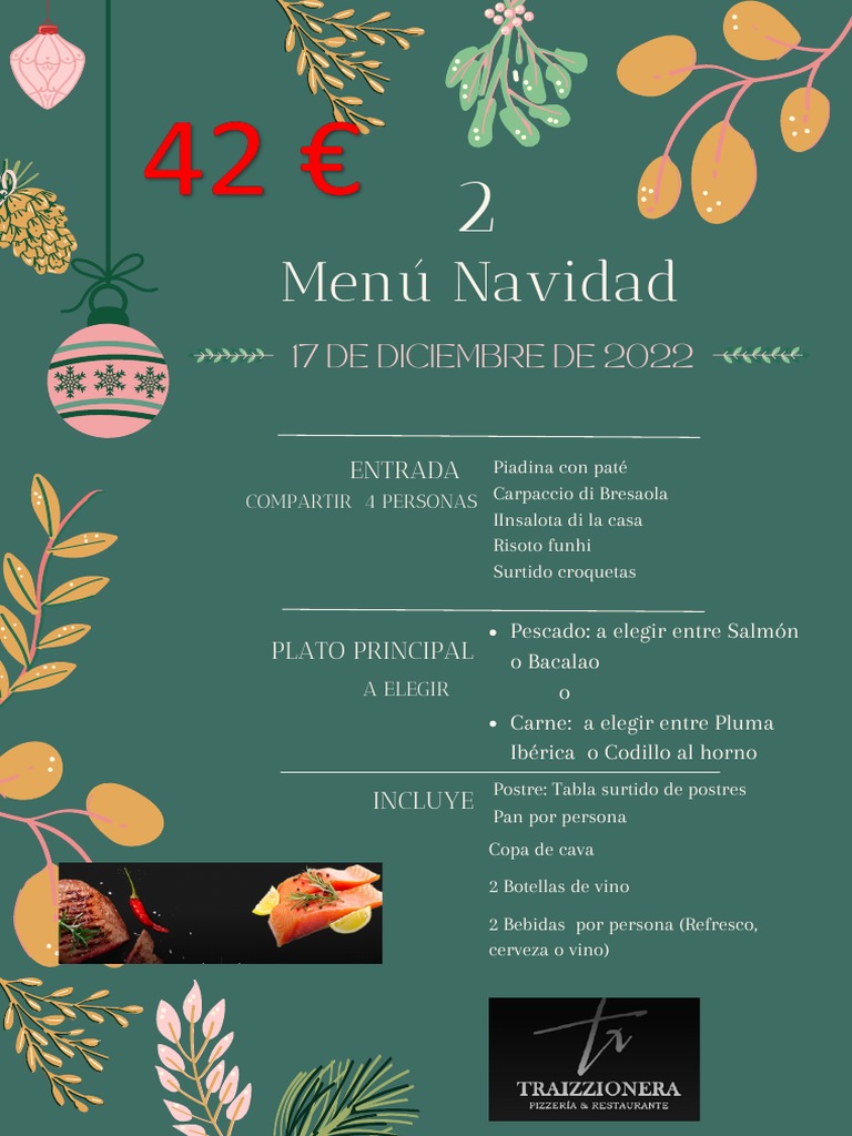 Menu 2 Navidad 2022 | PDF