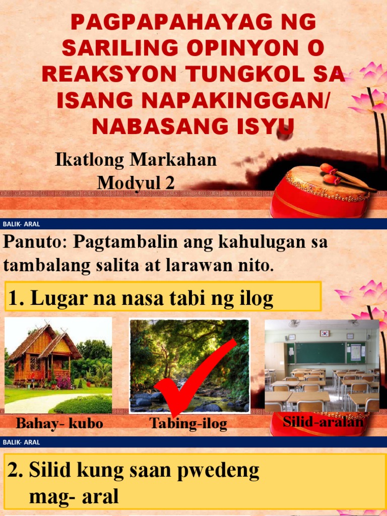 q3 Modyul 2 Filipino | PDF