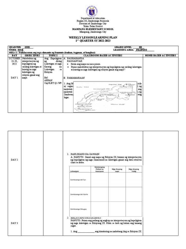 WLP-Q1-W5-FILIPINO | PDF